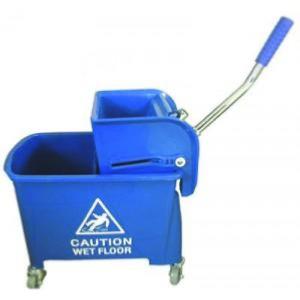 MINI CHARIOT NETTOYAGE 1 SEAU 20L SÉPARATION EAU PROPRE/SALE+PRESSE
